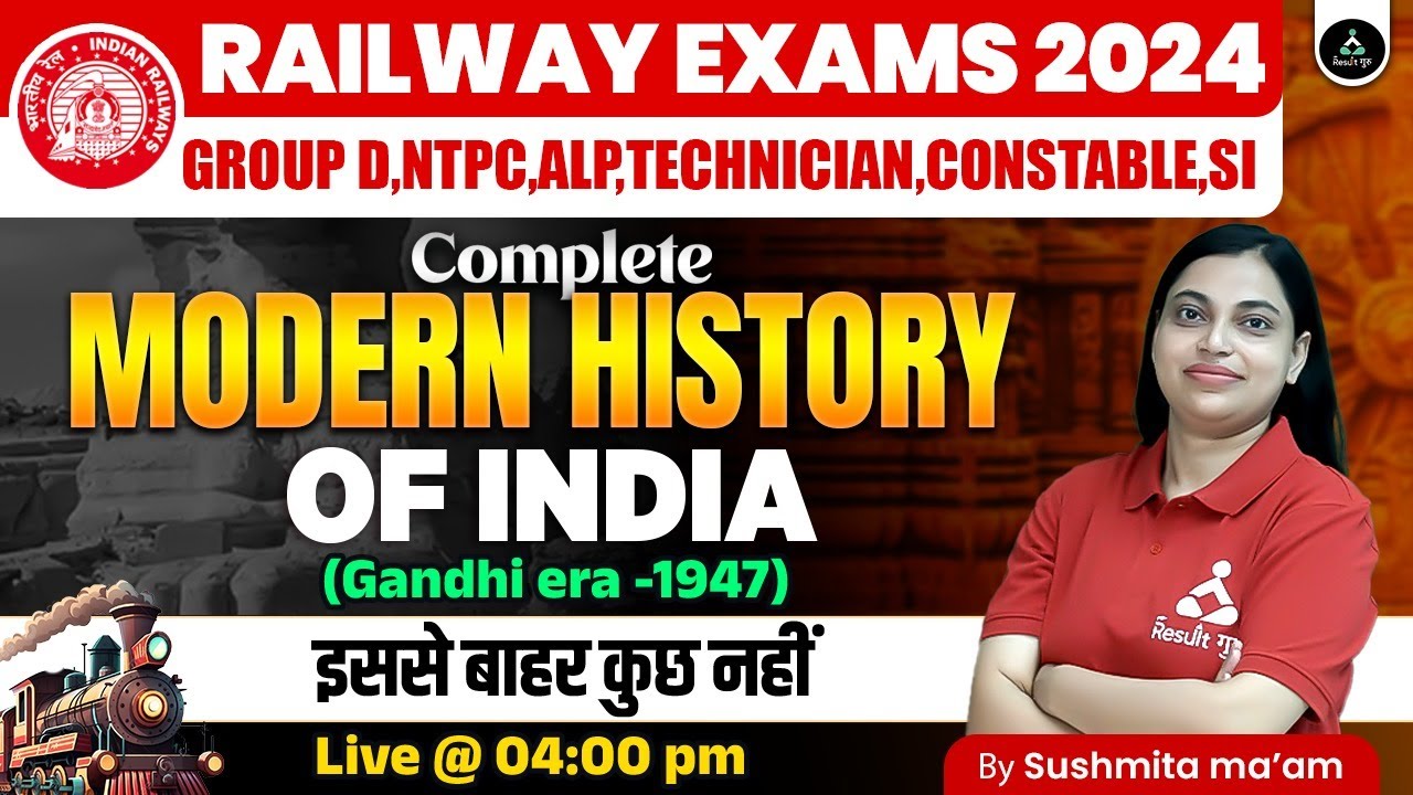 🔴Complete Modern History In One Shot | Railway Exams 2024 | Modern ...