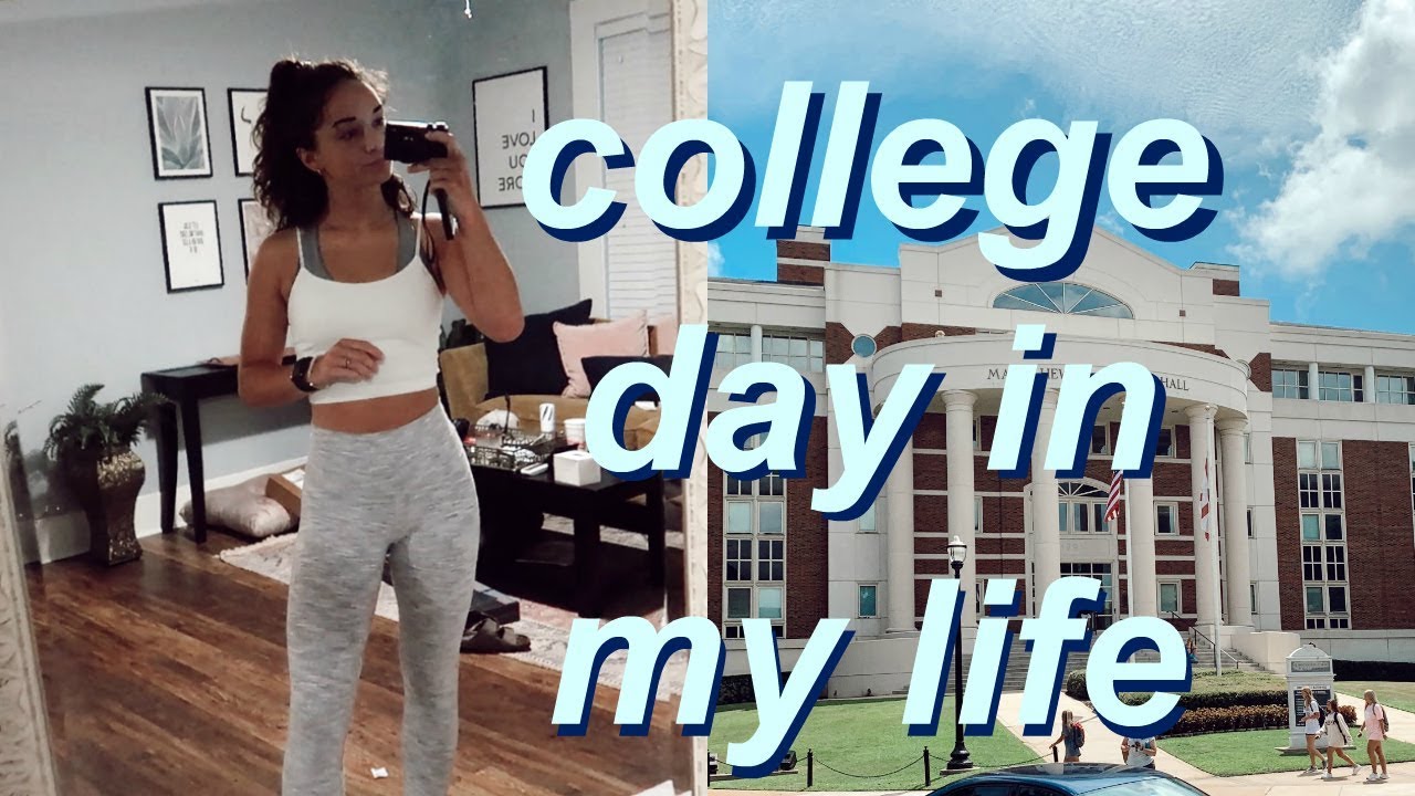 college day in my life: full day of classes + work! - YouTube