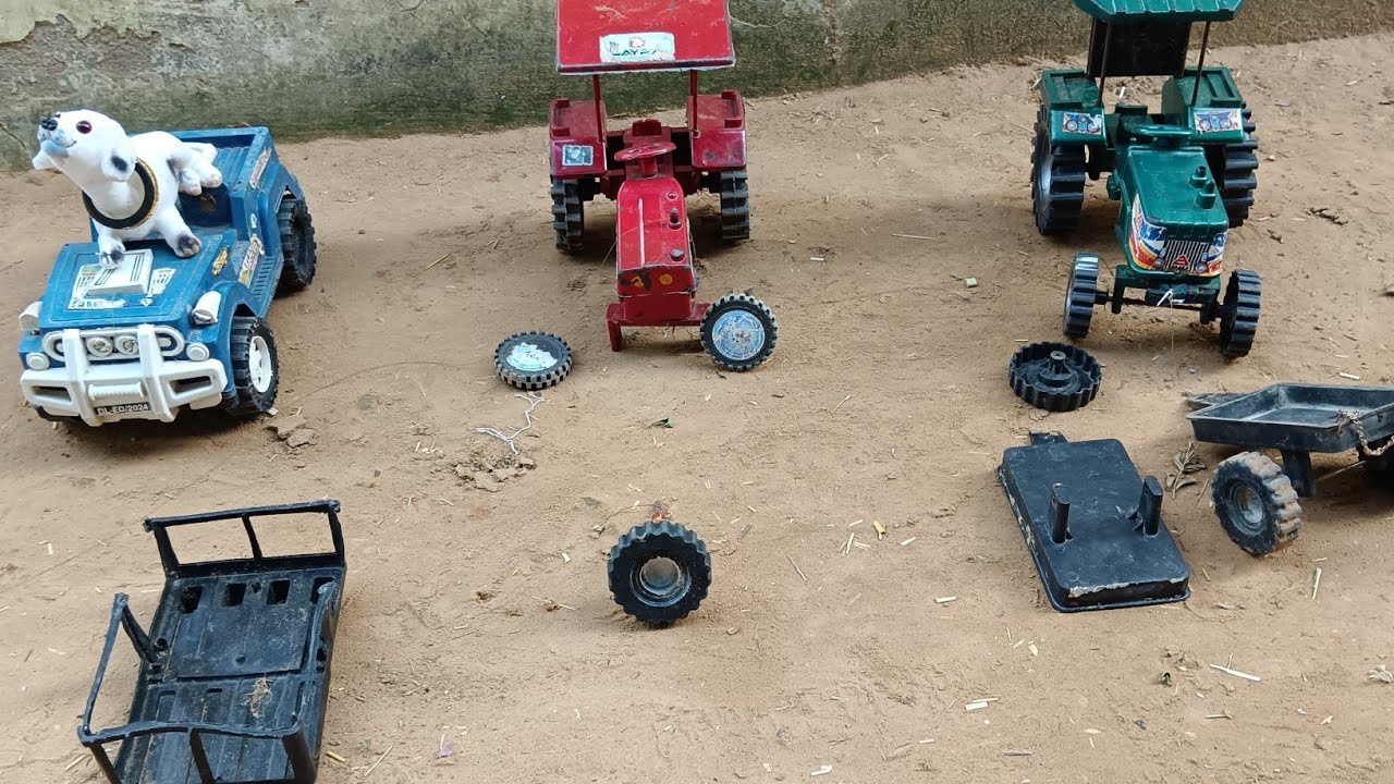 Aaj बच्चों mini tractor se dog 🐶 aur tractor ke wheel ढूंढने gaye,Amy ...
