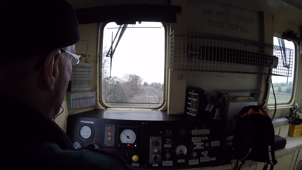 Cab View inside an 80 Class DMU departing Carrickfergus on Sandite ...