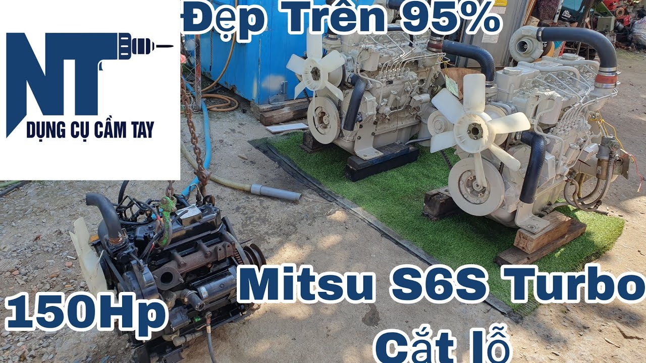 Động cơ Mitsu s6s turbo 150hp , Yanmar 3T74 mới trên 95% | LH ...