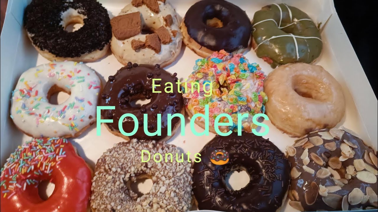Tasting all the donuts from Founders donuts 🍩 - YouTube
