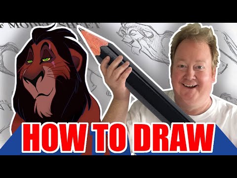 How to Draw SCAR from The Lion King | step by step - YouTube