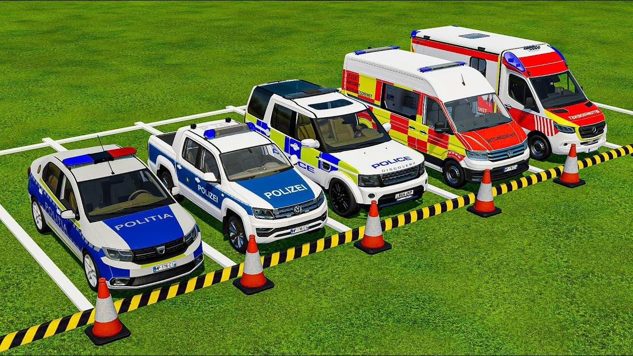 TRANSPORTING ALL POLICE CARS and AMBULANCE VEHICLES WITH MAN TRUCKS TO ...