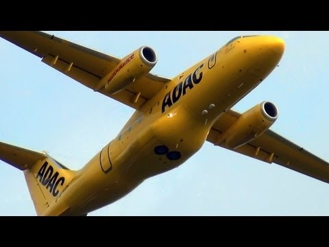 ADAC Luftretttung Dornier Do-328 Jet D-BADC Takeoff Hamburg Airport