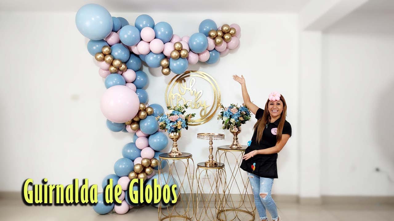 Como hacer una Guirnalda de Globos sin Estructura - Arco de globos ...