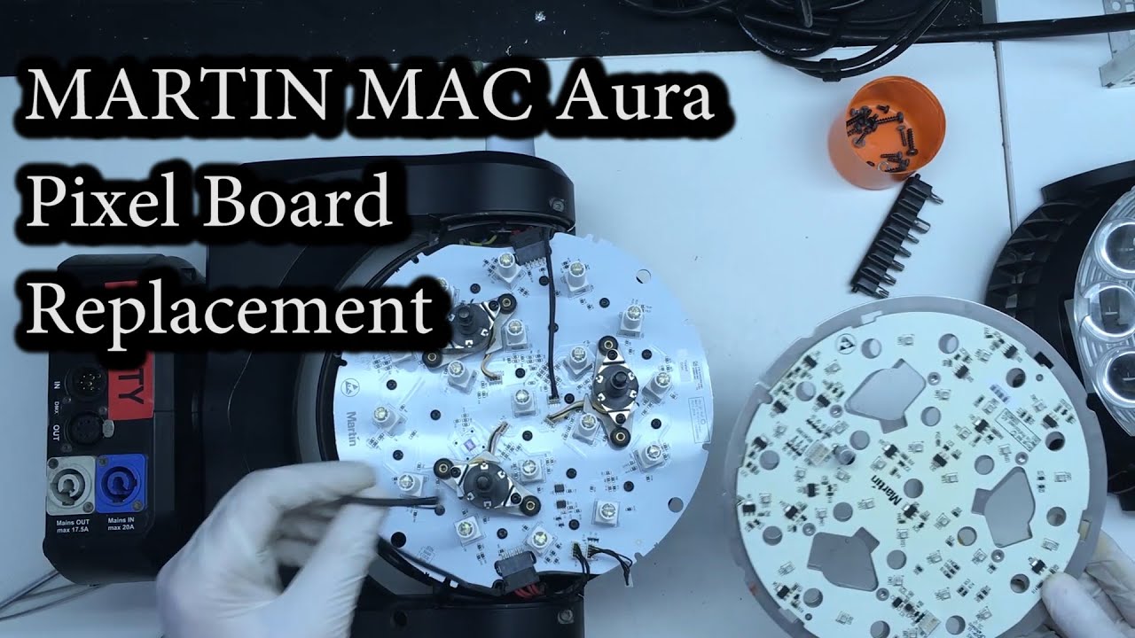 REPAIR VIDEO | Martin MAC Aura Pixel Board Replacement - YouTube
