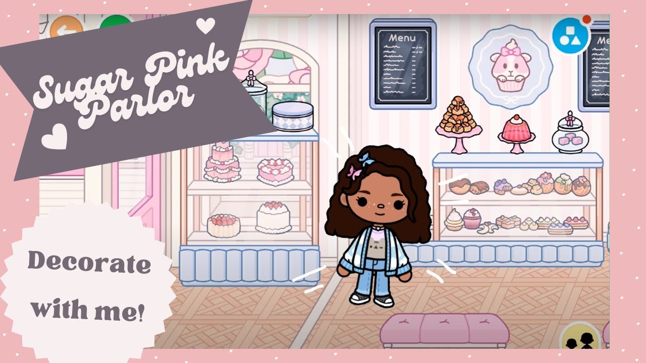 Sugar Pink Parlor |Toca Boca| 1st floor Decorating - YouTube