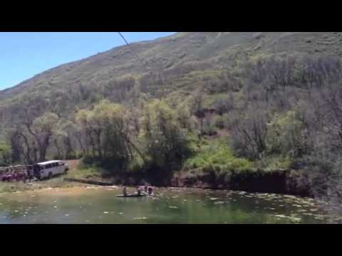 zip line over the pond May 26, 2014 - YouTube
