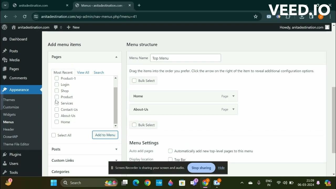 How to Create a Menu in Wordpress | WordPress Menu कैसे बनाये? Creating a Custom Menu in ...