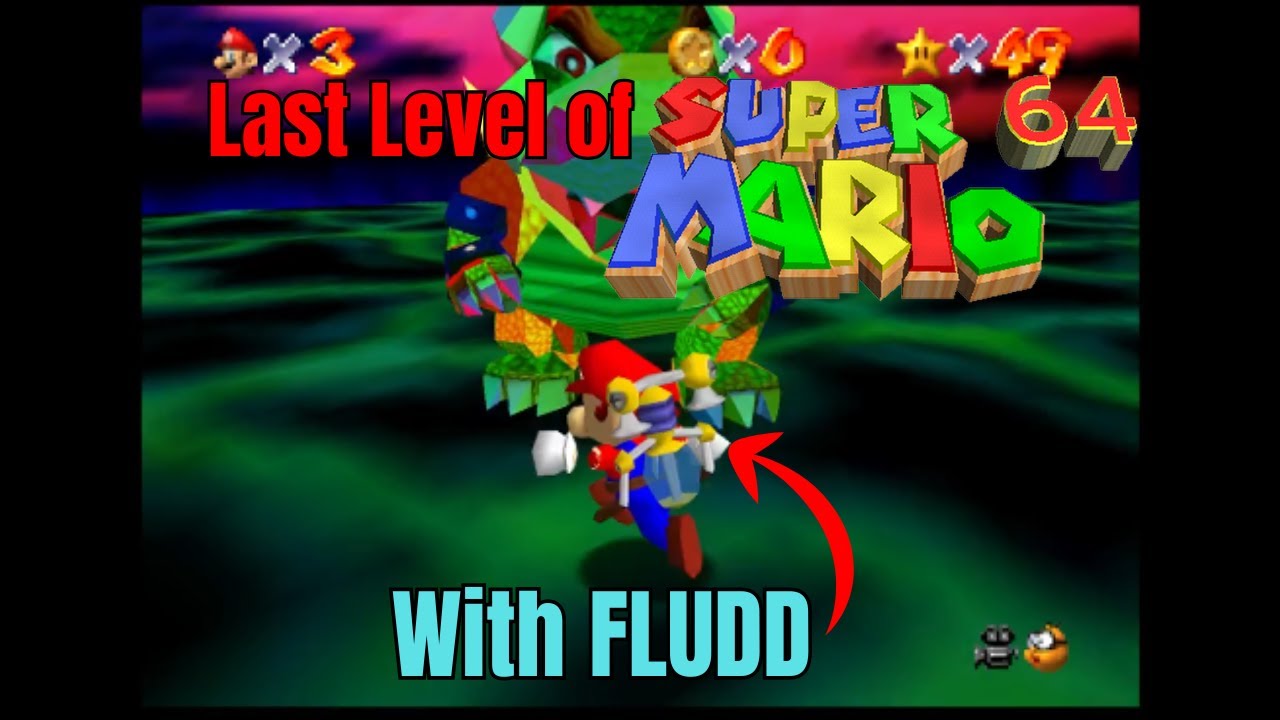 Last Level of Super Mario 64 With FLUDD - YouTube