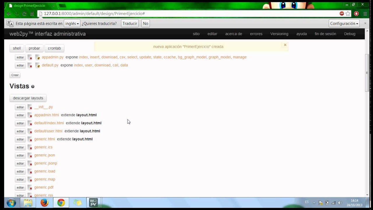 Ejemplo en Web2py - YouTube