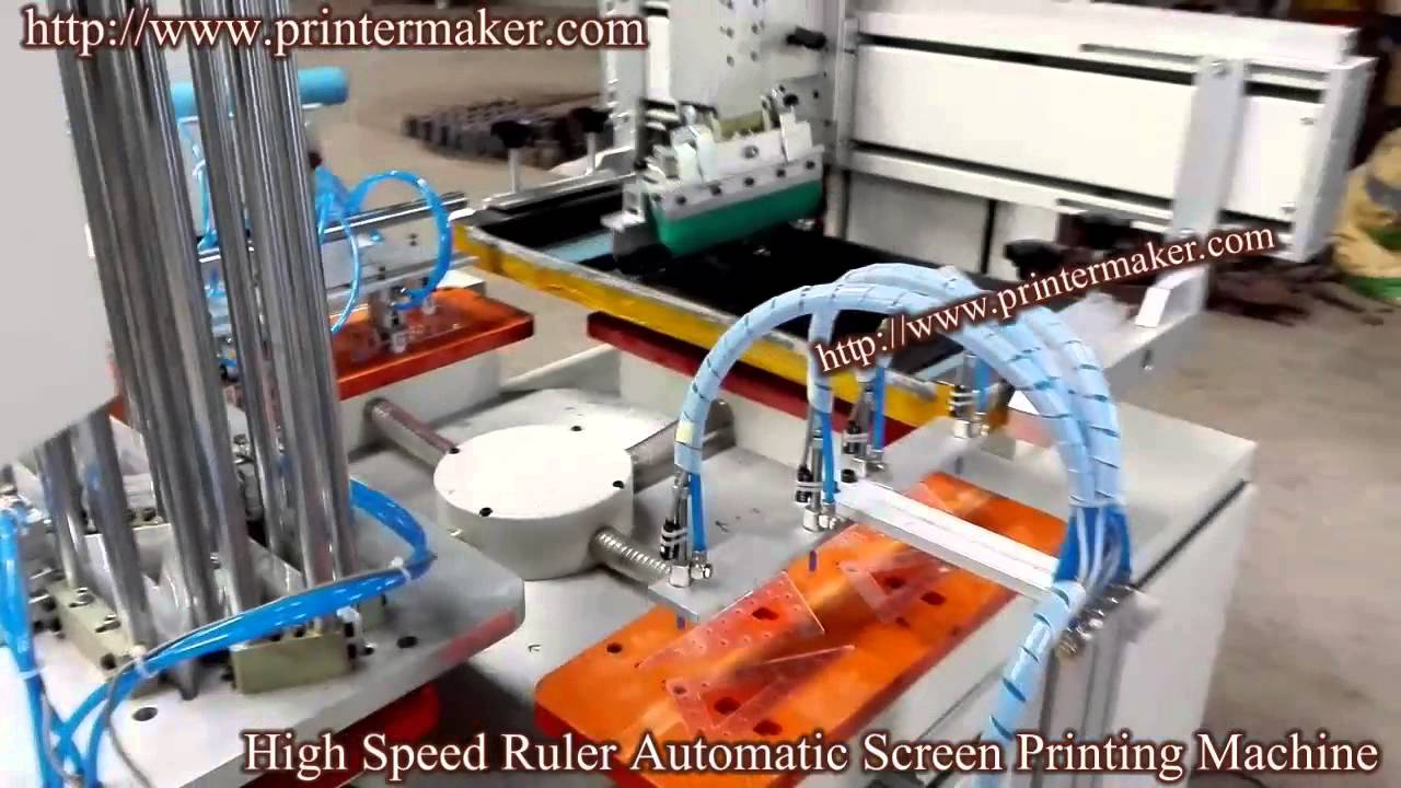 High Speed Ruler Screen Printing Machine，Ruler Printing Machine - YouTube