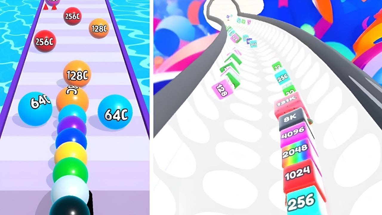 Running Ball 🎯 Jelly Tube Run 2048 - YouTube