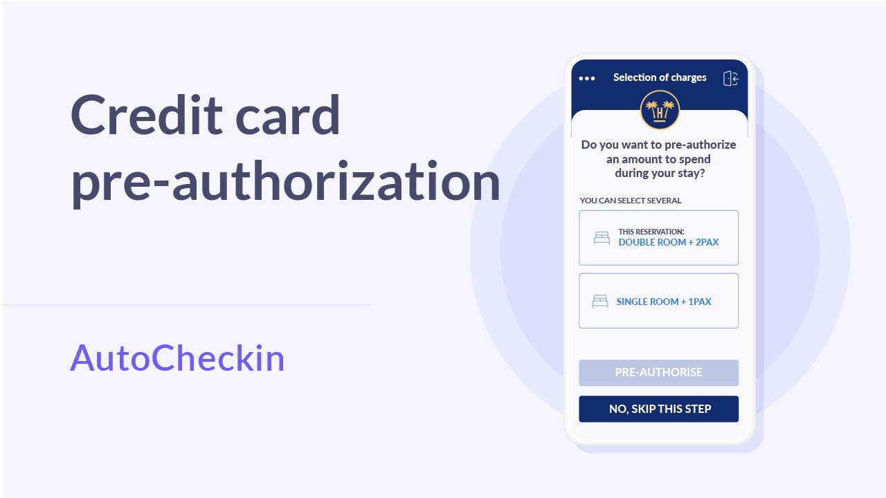 AutoCheckin: Credit card pre-authorization - YouTube