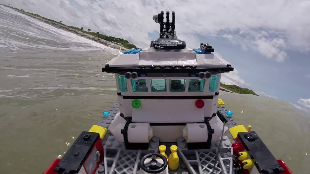 Lego Boat Takes on Epic Tsunamis - YouTube