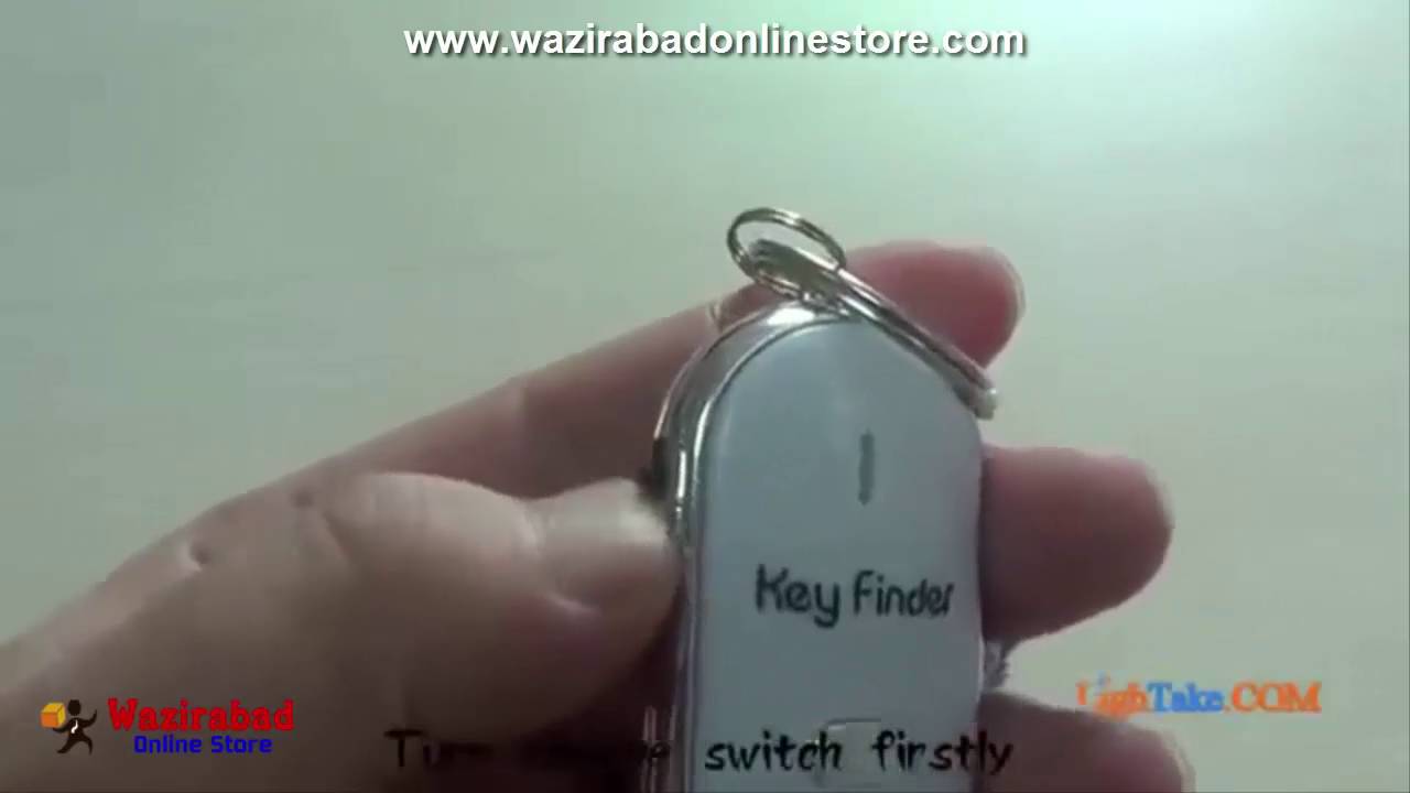 LED Key Finder Locator Find Lost Keys Chain Whistle Sound Control - YouTube