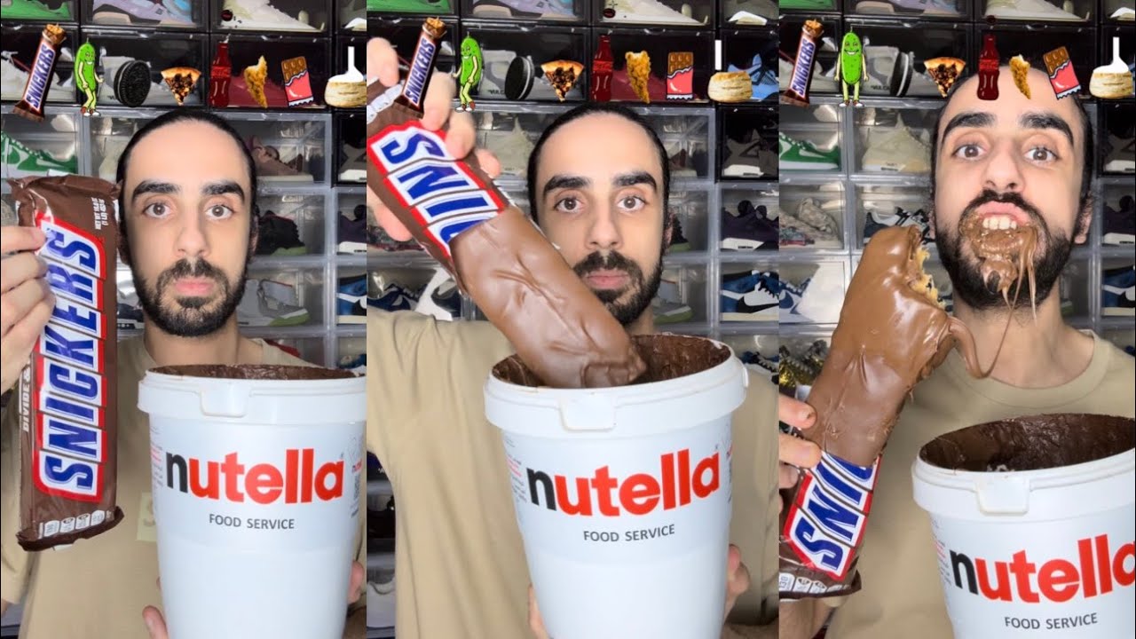 Food ASMR Eating the WORLD'S Biggest Snickers Bar 😍 🍫 - YouTube