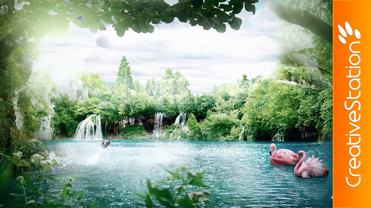 Lake - Speed art (#Photoshop) | CreativeStation - YouTube