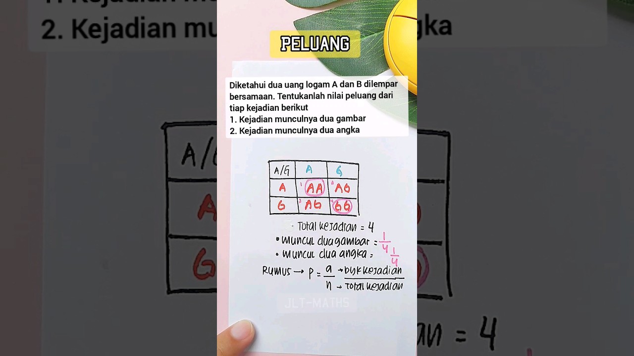 cara mengerjakan soal matematika peluang angka dan gambar kelas 8 ...