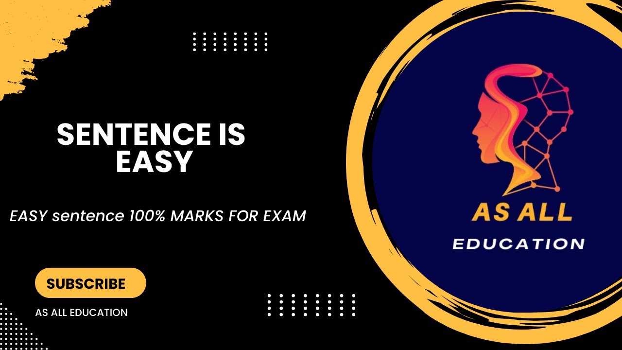 sentence is easy learning. - YouTube