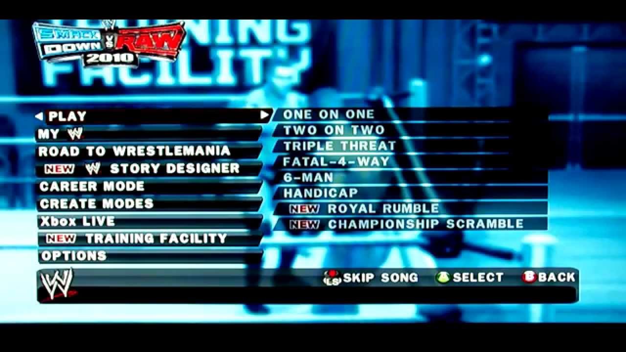 Smackdown vs Raw 2010.... Main menu (HD) - YouTube