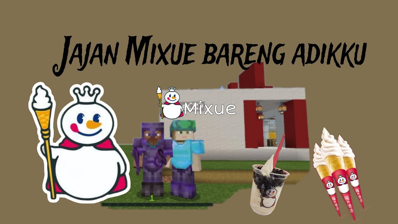 Jajan Mixue di MINECRAFT, sekolah, dan main petak umpet || Serruuuu ...