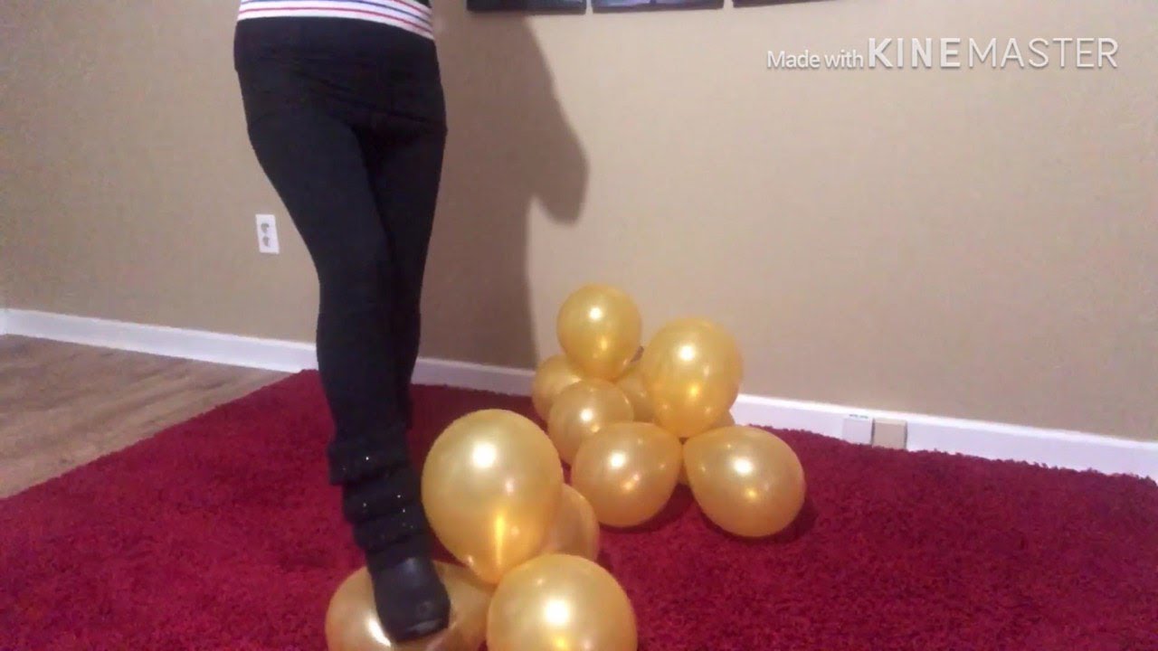 FUN BALLOONS GET POPPED WITH HIGH HEELS!!! - YouTube