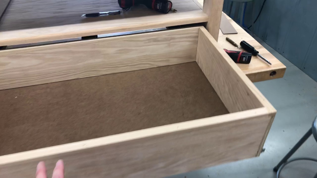 #31 Attaching False Front to Drawer - YouTube