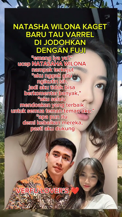 kaget nya #natashawillona denger varel di jodohkan dg #fuji - YouTube
