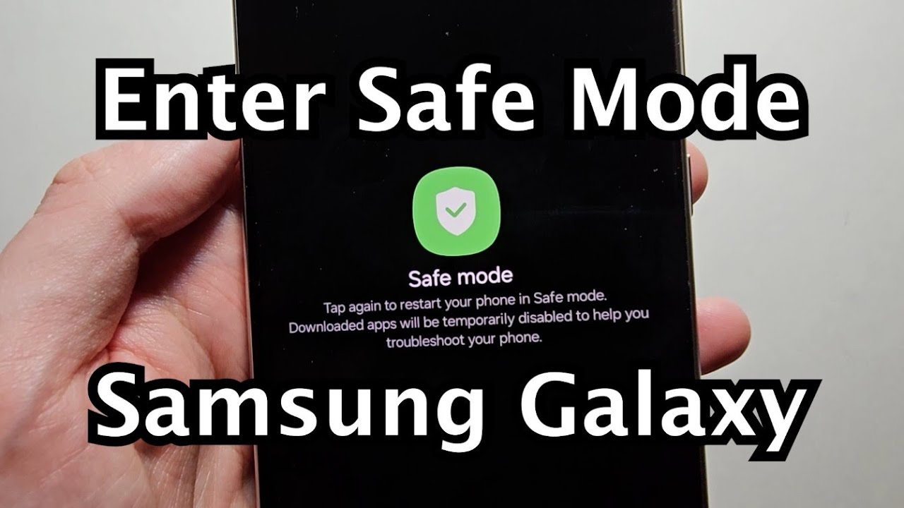 How to Enter Safe Mode Samsung Galaxy S24 Ultra - YouTube