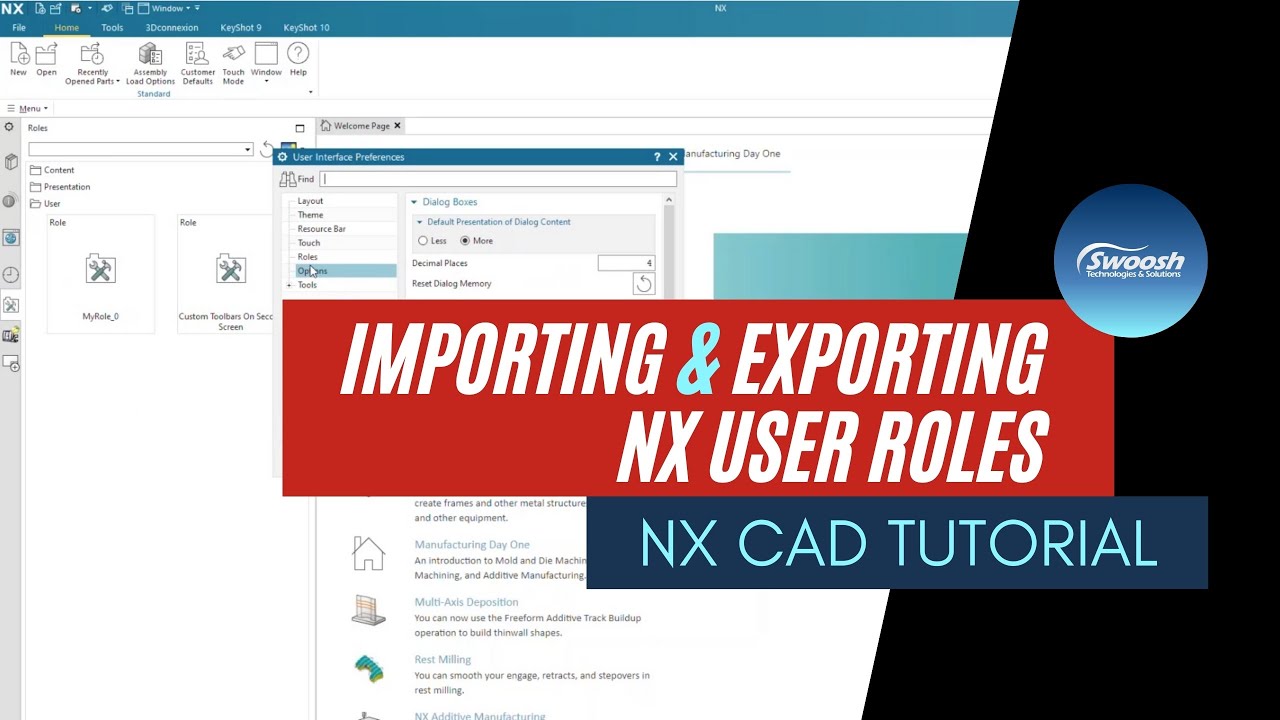 How To Export and Import NX User Roles | Swoosh Technologies Blog - YouTube