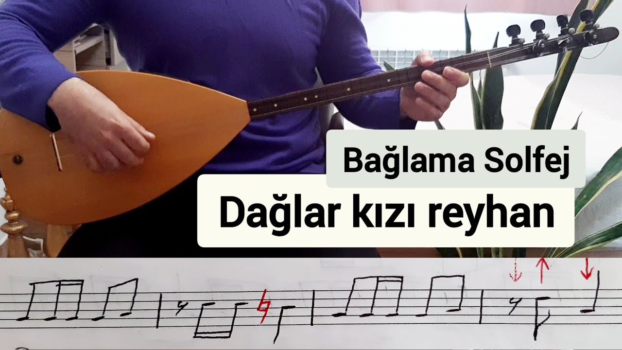 Bağlama Solfej | Dağlar kızı reyhan Türküsü (Solfej Saz Notalari) - YouTube