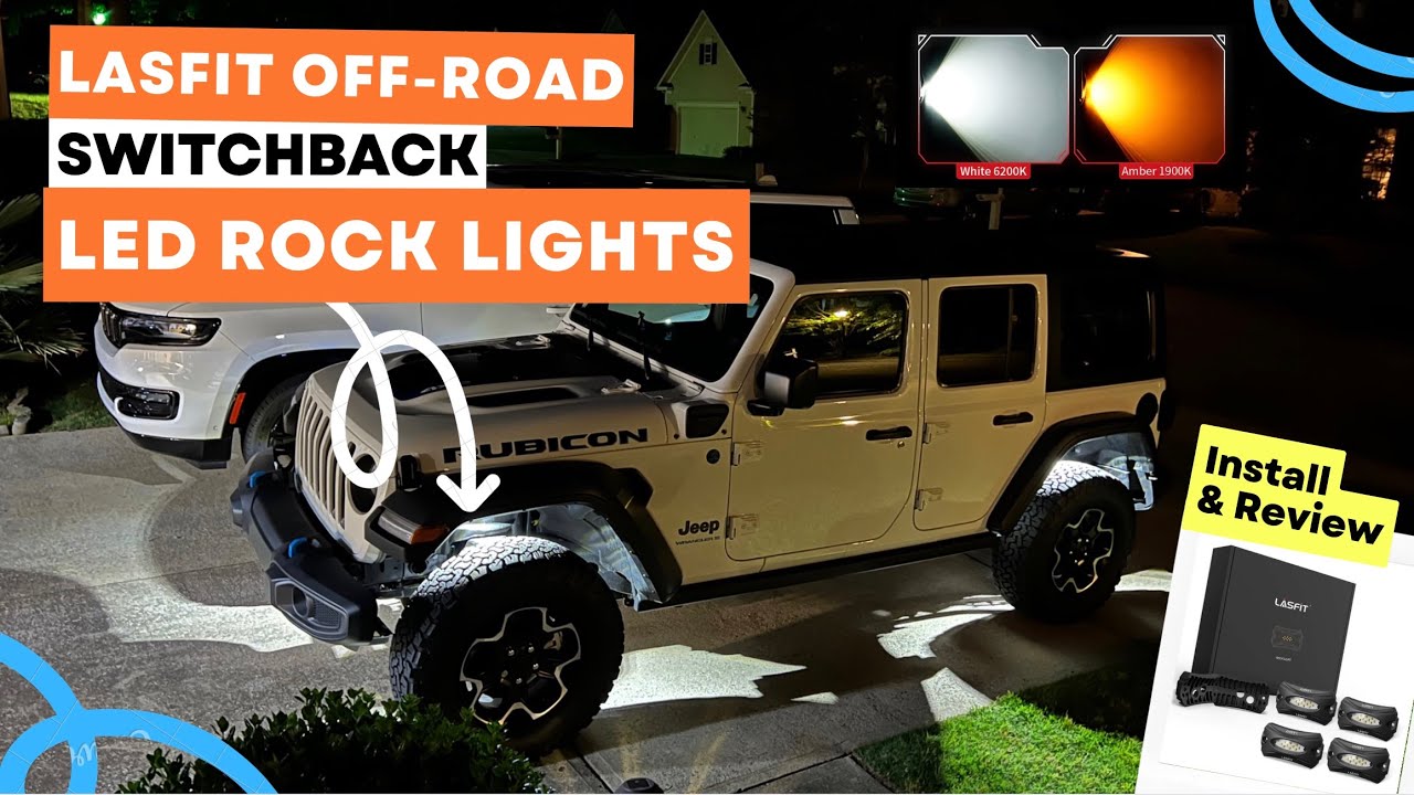 Jeep Wrangler 4Xe LASFIT Switchback Off-Road LED Rock Lights Install and Review - YouTube