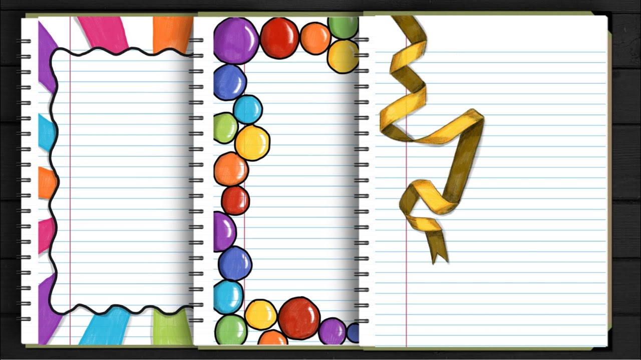 Border designs on paper | Front Page Design for School Project ...