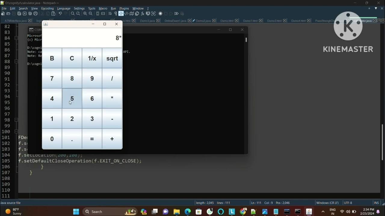 Calculator in Java // Graphical user interface//#project // #task - YouTube