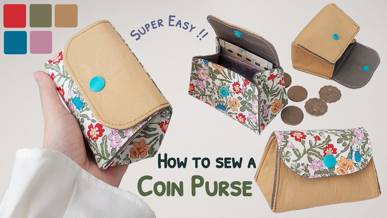 How to sew a coin purse | diy coin purse | easy coin purse sewing ...