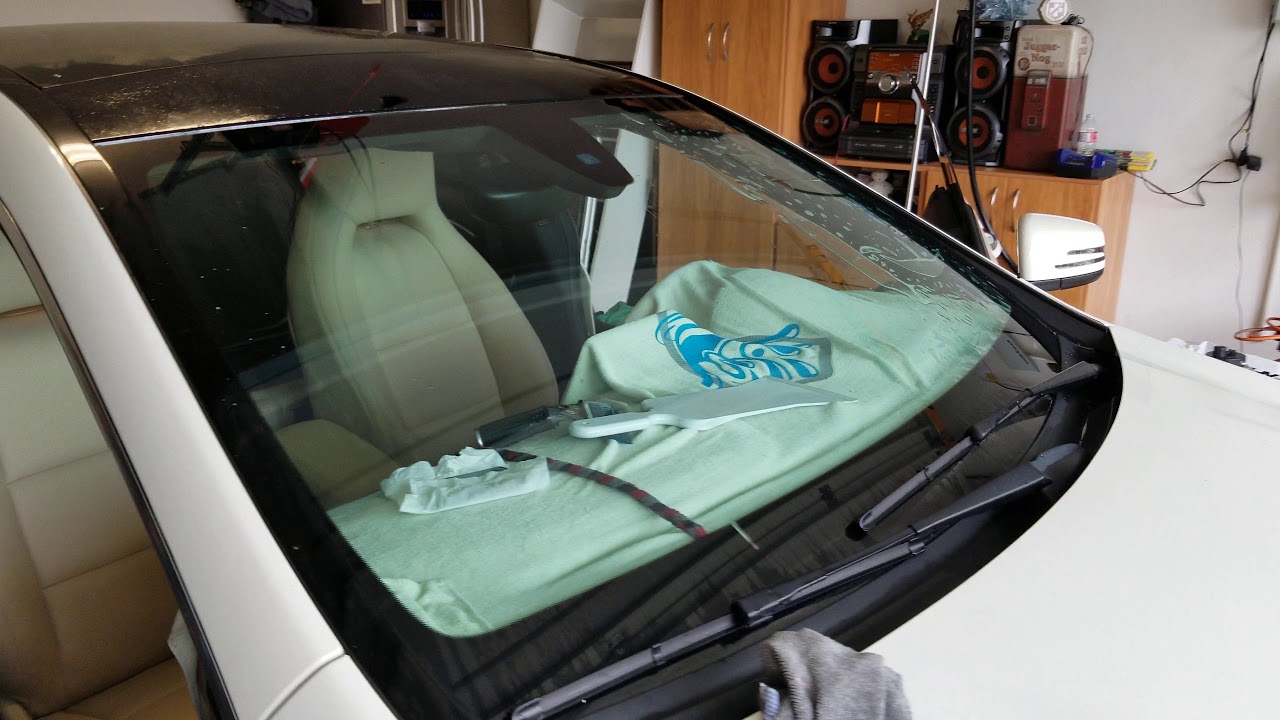 Mercedes Benz CLA250 Xpel windshield tinting! - YouTube