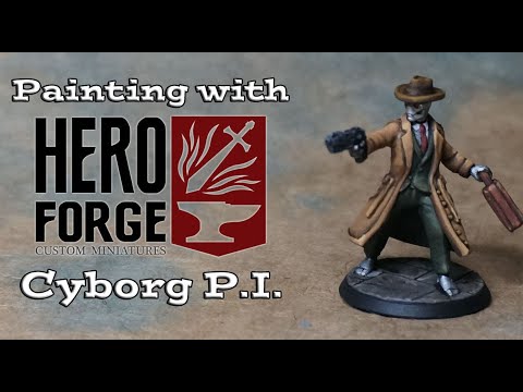 Painting with Heroforge 12: Pulp Cyborg Private Eye - YouTube