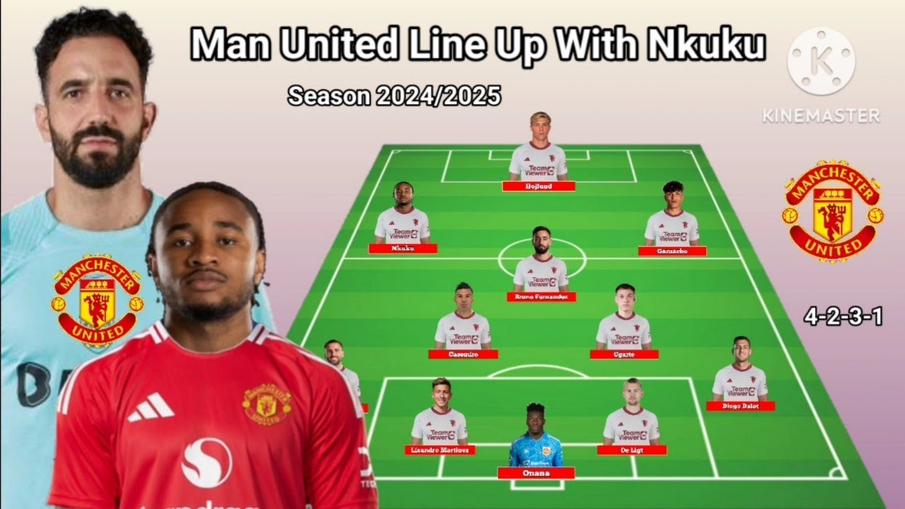Manchester United Potential Line Up With Nkuku Under Ruben Amorim ...