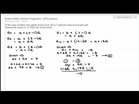 If the sum of 3rd & 8th terms of an AP is 7 and the sum of 7th &14th ...