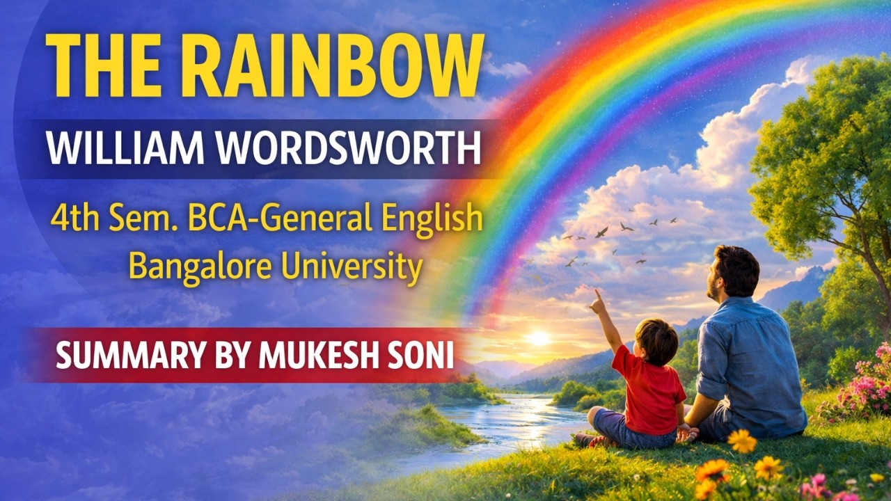 The Rainbow by William Wordsworth | Detailed Summary | 4th Sem BCA ...