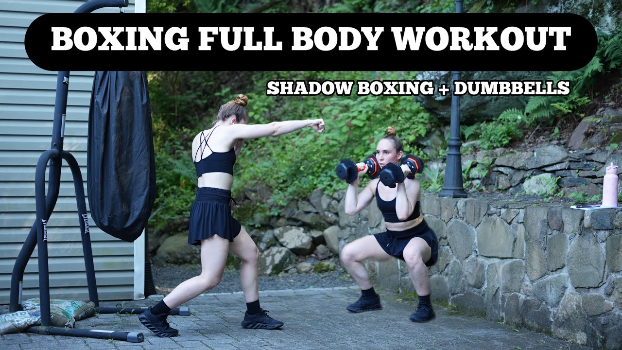 BOXING FULL BODY WORKOUT | Shadow Boxing & Dumbells - YouTube