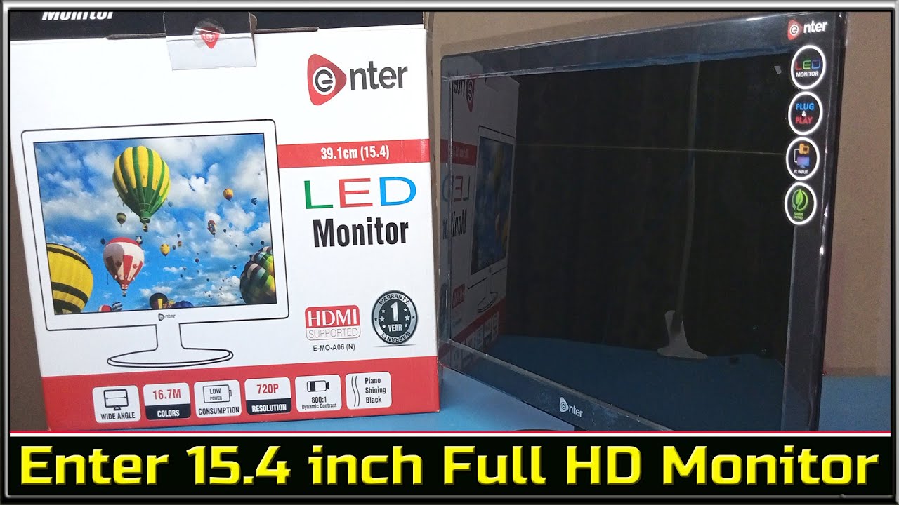 Enter 15.4 inch Full HD Monitor, Enter 15.4 inch HD LED Backlit Monitor ...