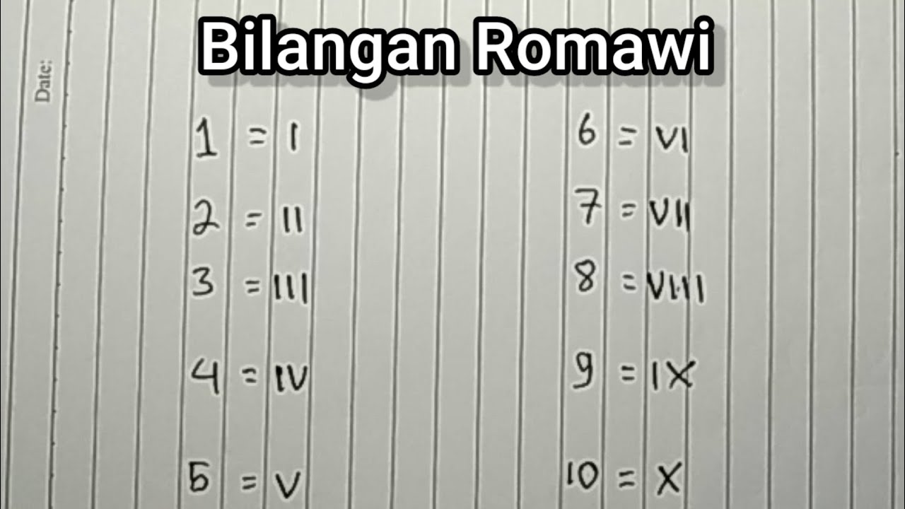 Matematika SD || Belajar Bilangan Romawi 1 - 20 || Mudah Sekali - YouTube
