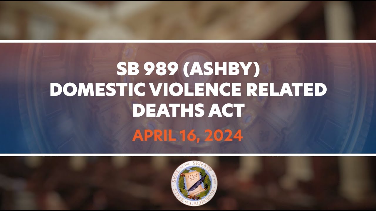 SB 989 (Ashby): Domestic Violence Related Deaths Act - YouTube