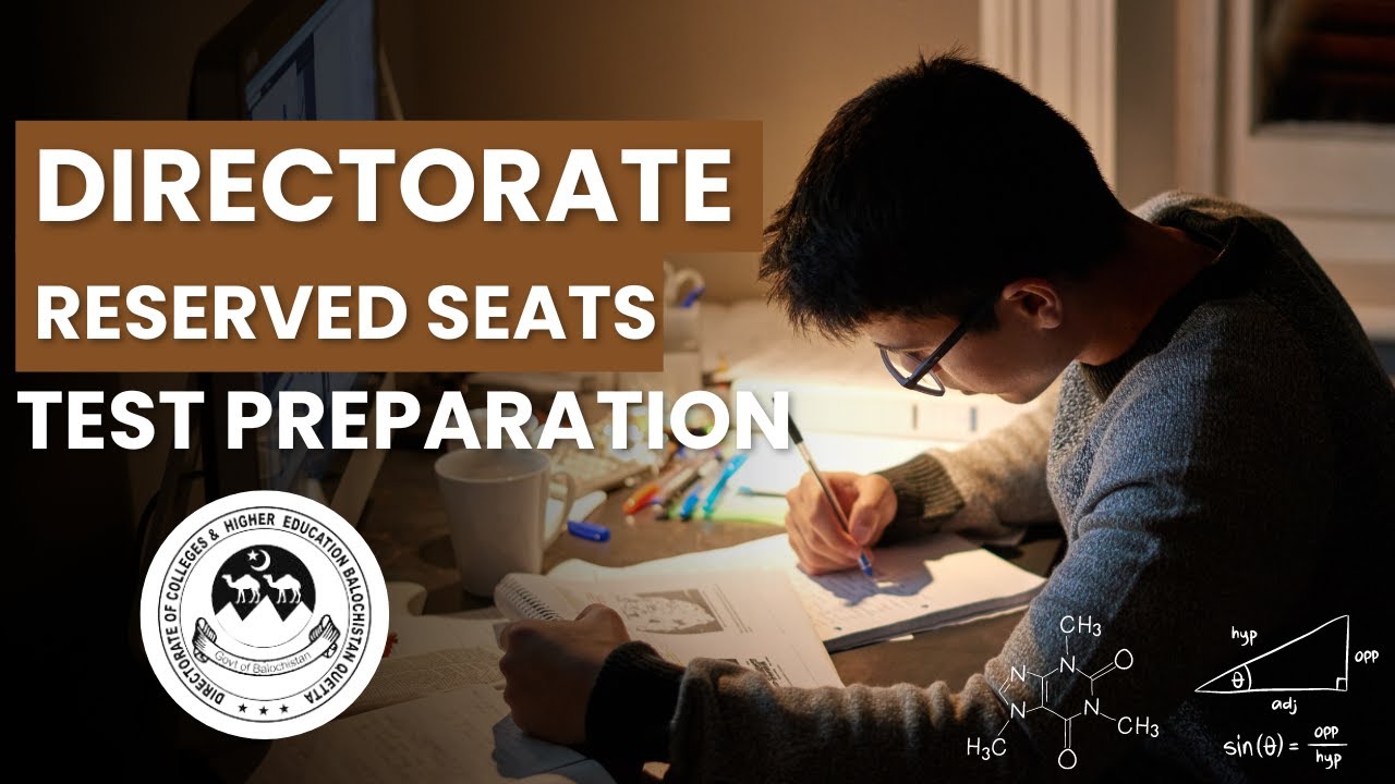 How to Prepare for Directorate Reserved Seats Test|Reserved Seats Test ...
