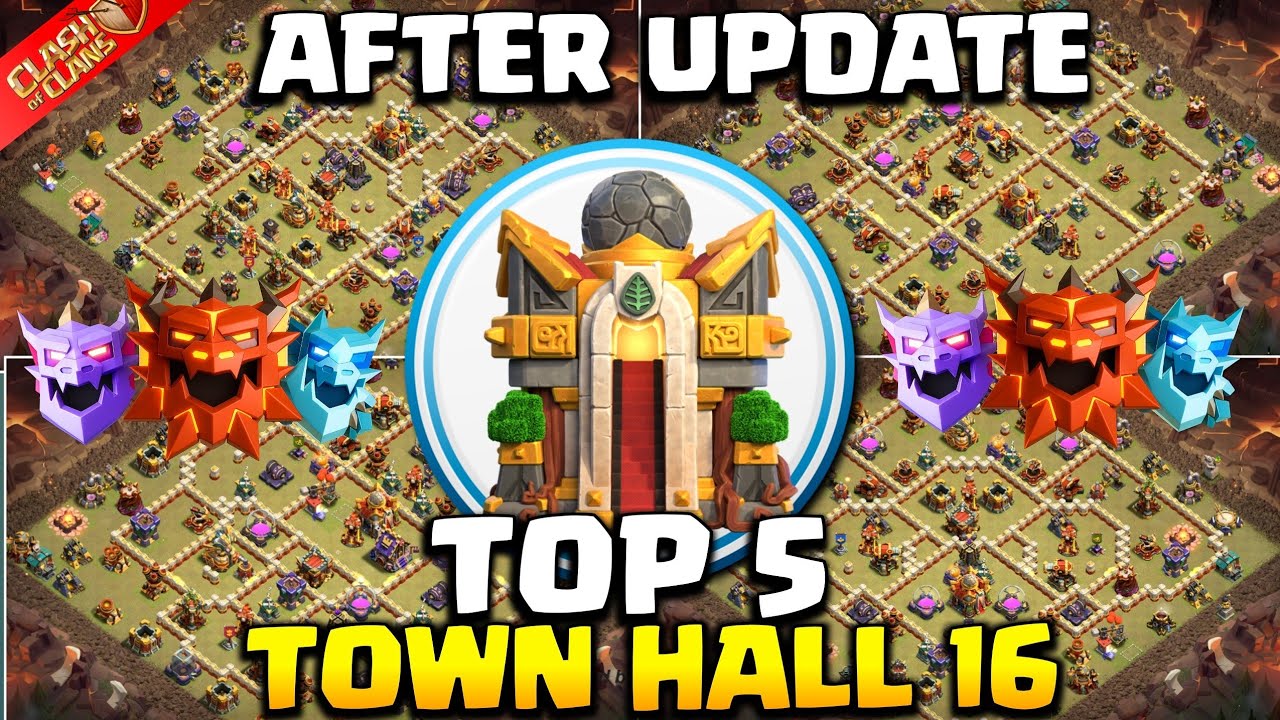 AFTER UPDATE! TOP 5 NEW BEST Town Hall 16 (TH16) Base Layout + Link ...
