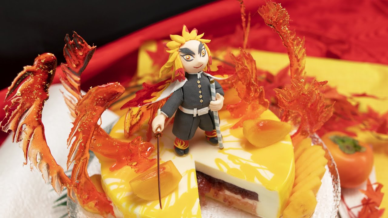 DEMON SLAYER CAKE kimetsu no Yaiba RENGOKU - YouTube