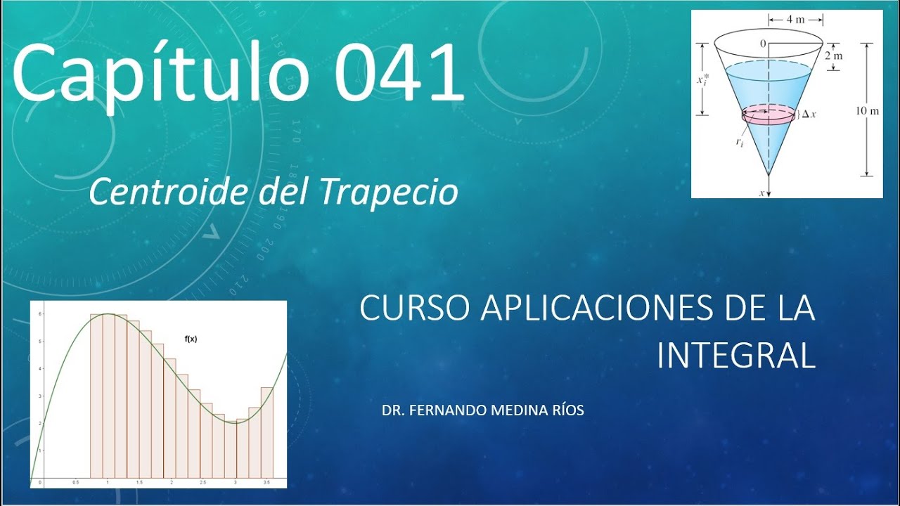 Centroide del Trapecio (Aplicaciones de la Integral Cap. 041) - YouTube